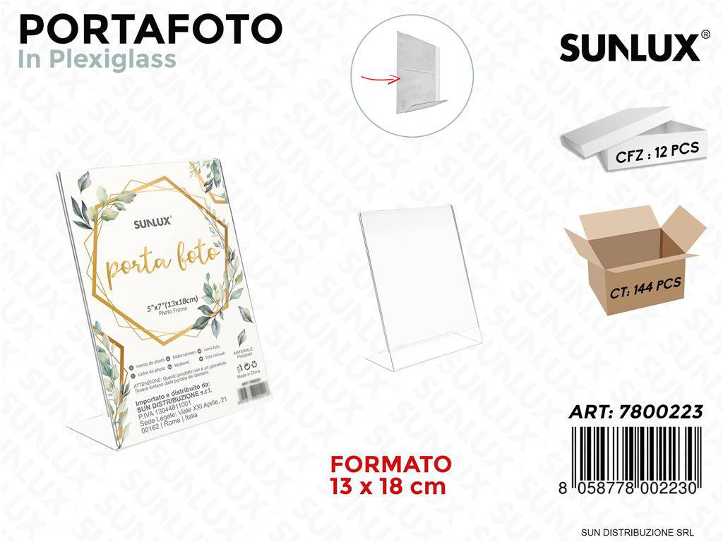 Vendita Sunlux Portafoto In Plexiglass F.To 13*18Cm /Pz Da 12 ...